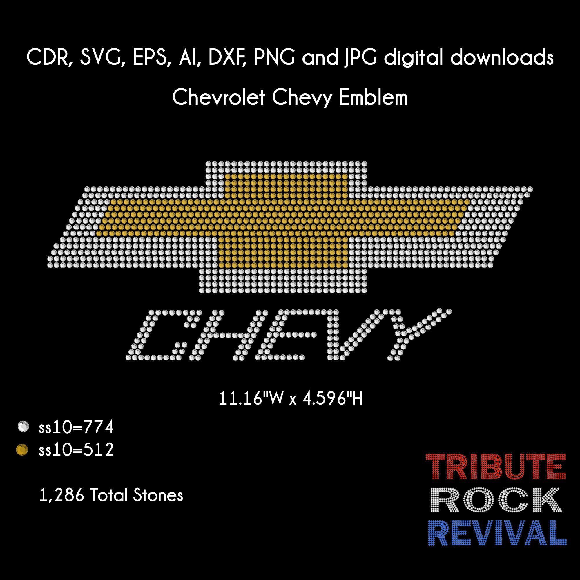Chevrolet Emblem Bling Rhinestone Design Template Download - Etsy