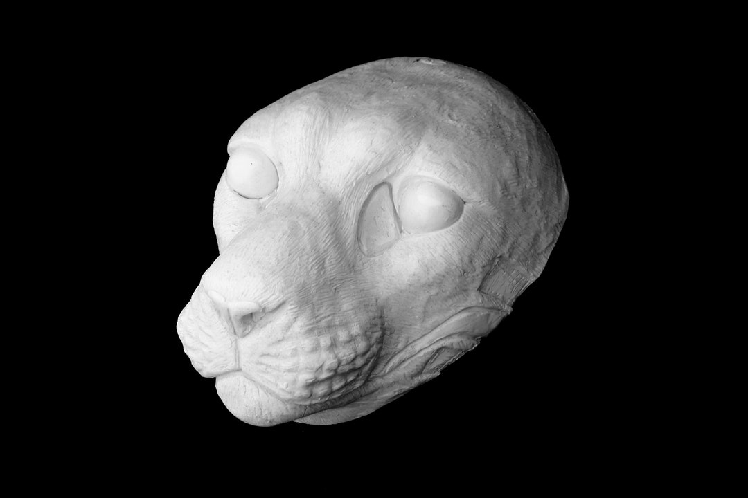 Realistic Snow Leopard Fursuit Mask Resin Blank With Moving Jaw - Etsy