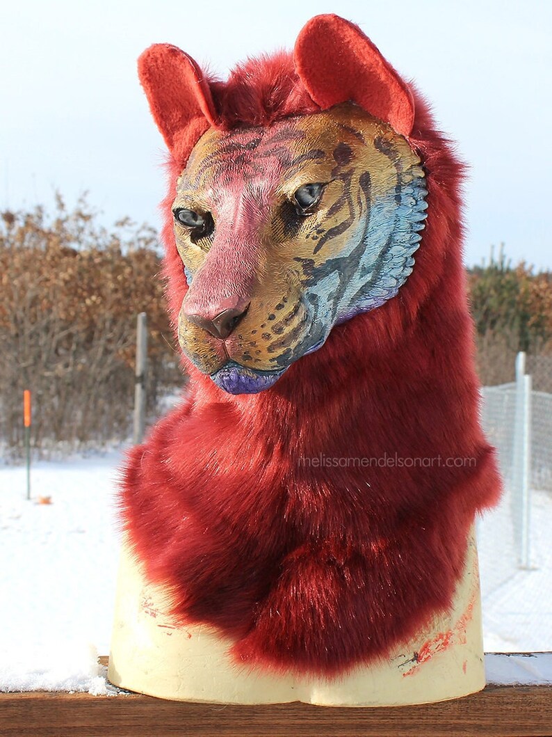 Rainbow Tiger Fursuit Mask - Etsy