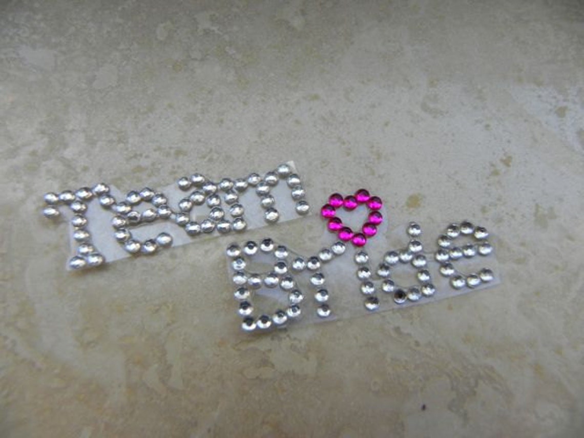 Team Bride Rhinestone Shoe Stickers Crystal Shoe Set Bride - Etsy