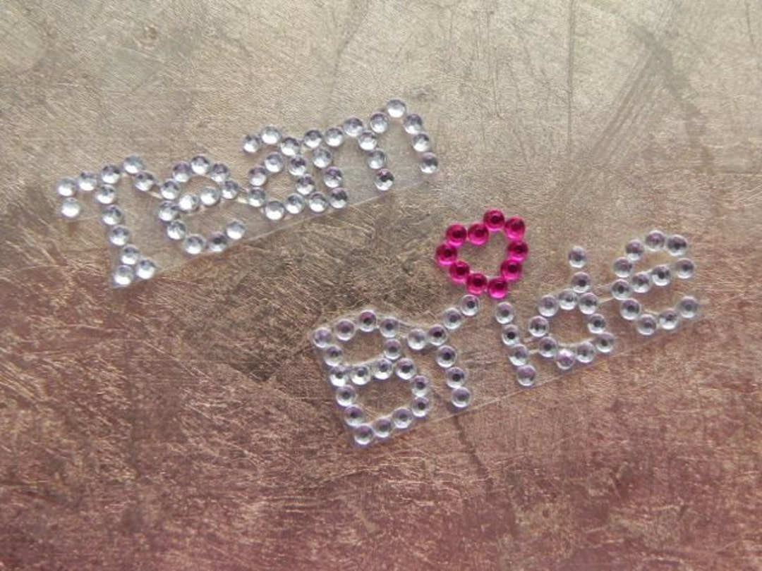 Team Bride Rhinestone Shoe Stickers - Crystal Shoe Set - Bride and ...