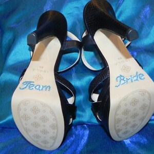 Team Bride Rhinestone Shoe Stickers Crystal Shoe Set Bride and ...