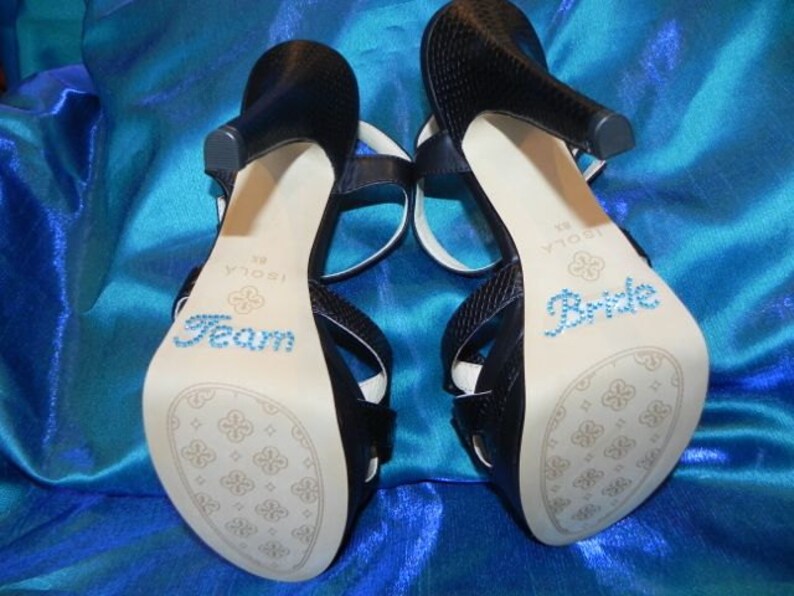 Team Bride Rhinestone Shoe Stickers - Crystal Shoe Set - Bride and ...
