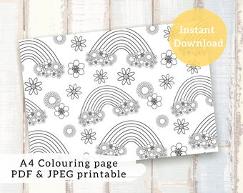 Rainbow Sheet A4 - Etsy