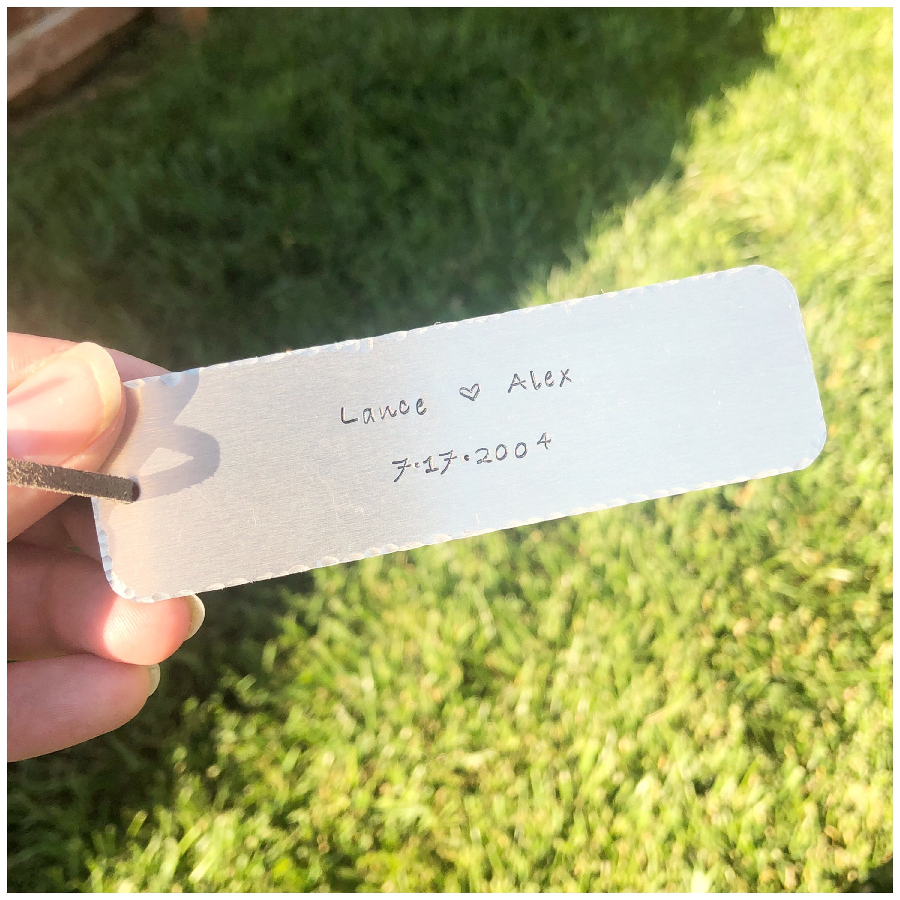 Personalized Tree Tag Hand Stamped Tree Sign Custom Tree | Etsy