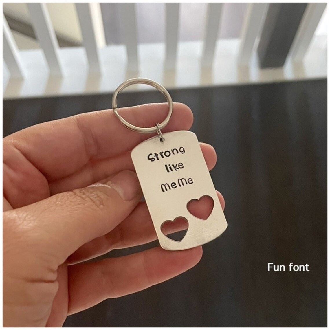 Personalized Keychain Hand Stamped Keychain Aluminum - Etsy