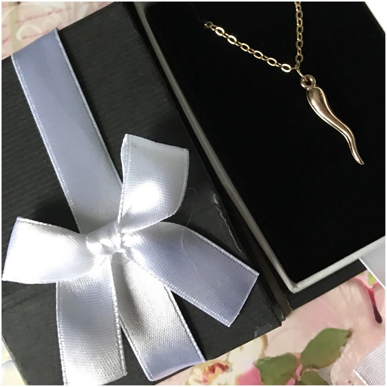 Gold Filled Italian Horn Necklace Evil Eye Protection Amulet - Etsy