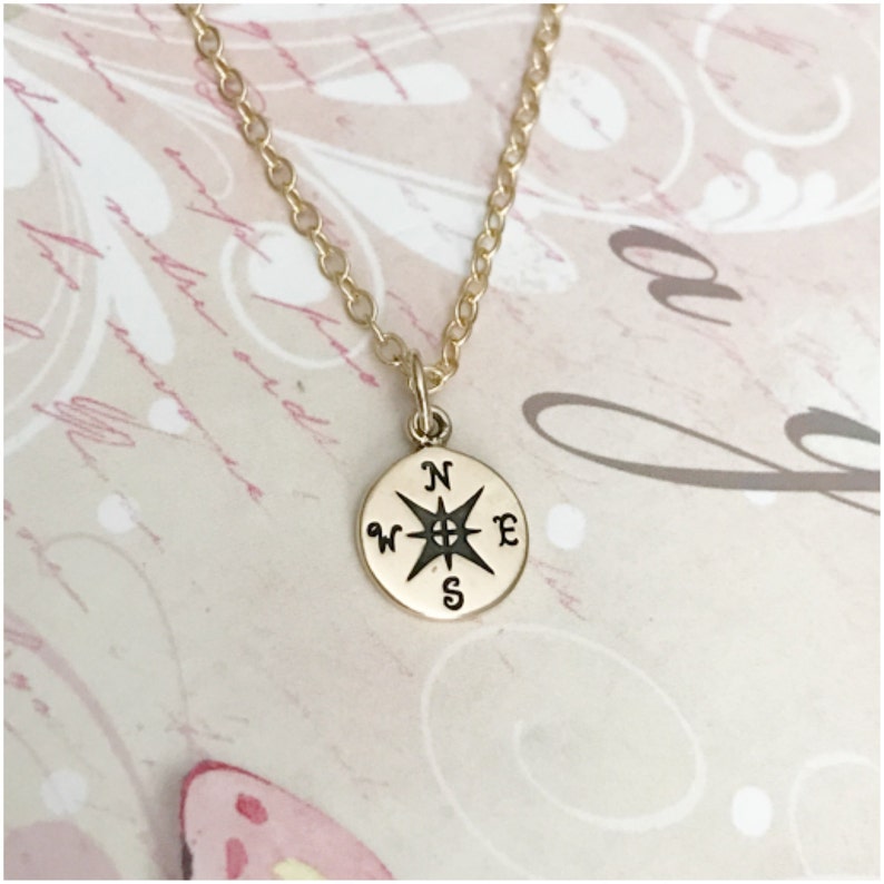 Gold Compass Necklace High School Graduation Necklace Gold - Etsy