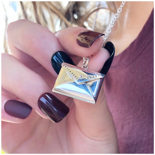 Envelope Necklace - Etsy