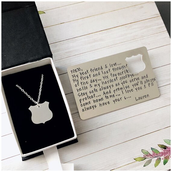 Customized Police Wallet Card With Badge Cutout Personalized | Etsy