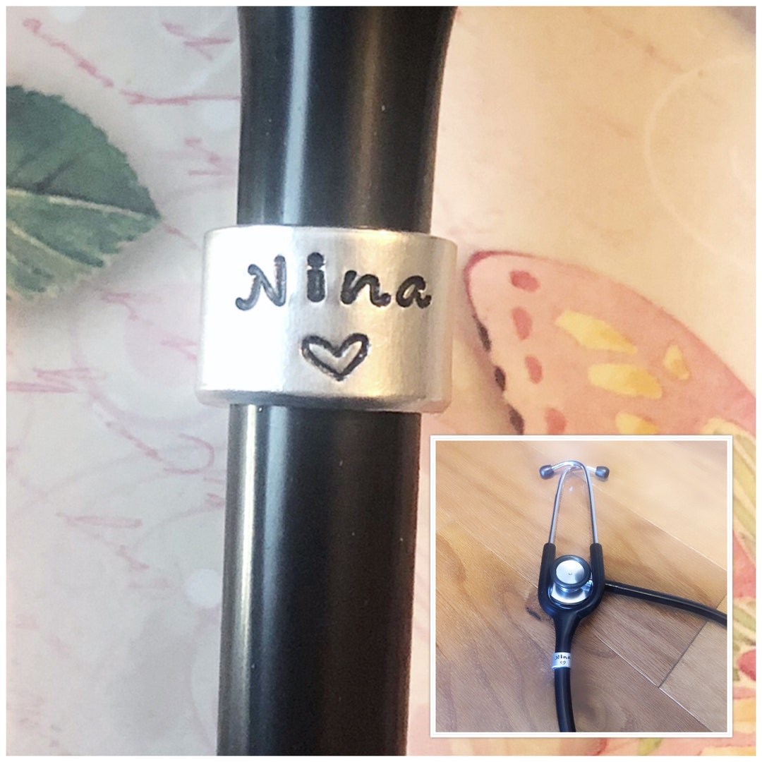 Stamped Stethoscope ID Tag - Personalized Stethoscope Name Tag ...