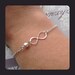 Best Friend Infinity Bracelet With Pearl Personalized Sterling Silver ...