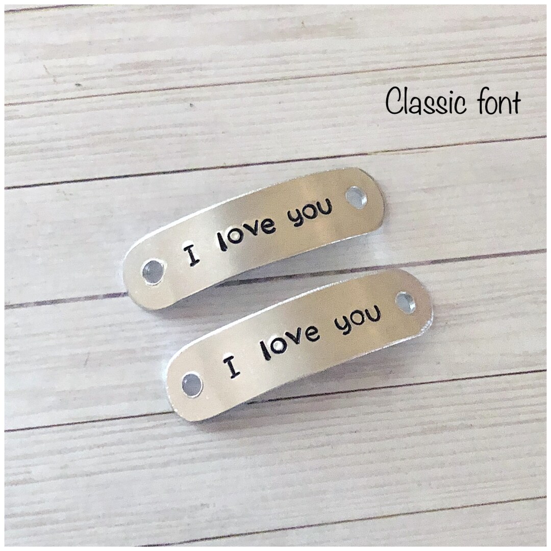 Personalized Shoe Tags Set of 2 Aluminum Shoelace Accessory Marathon ...