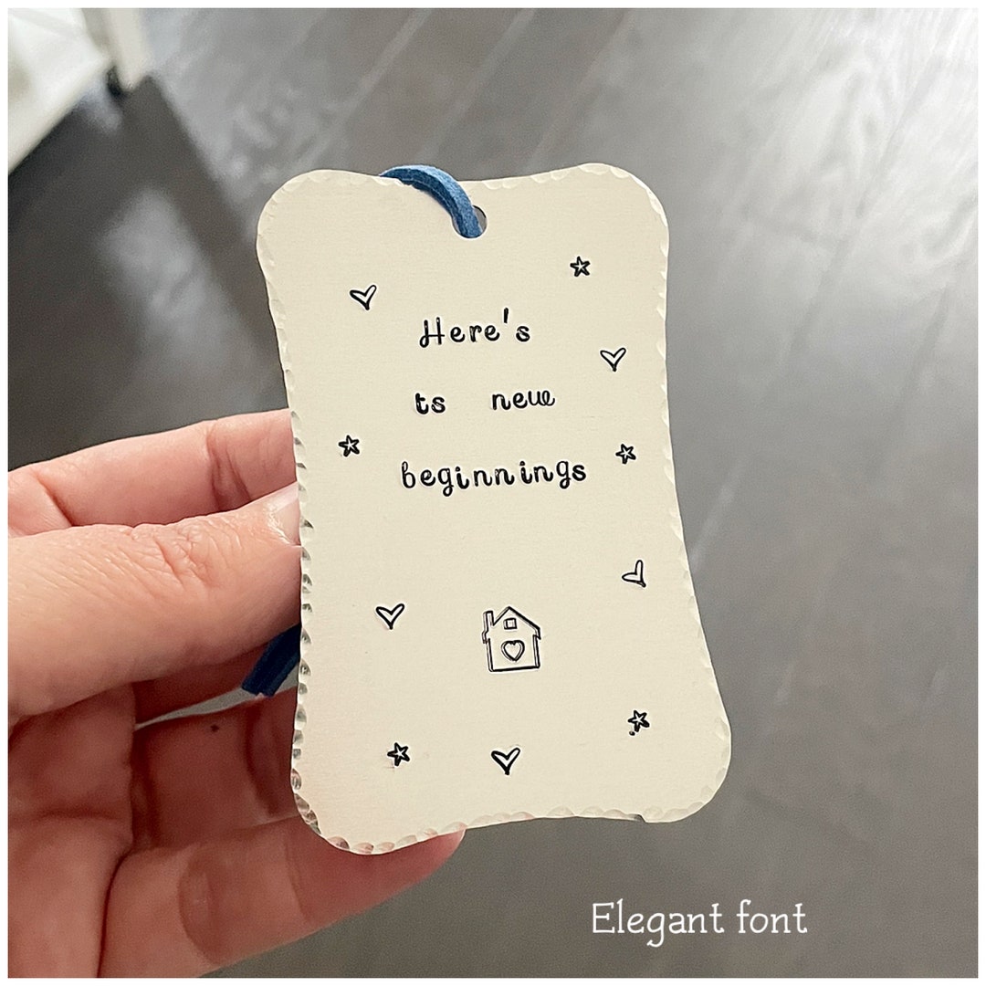 Here’s to New Beginnings Sign - Fresh Start Present - New Home Gift ...