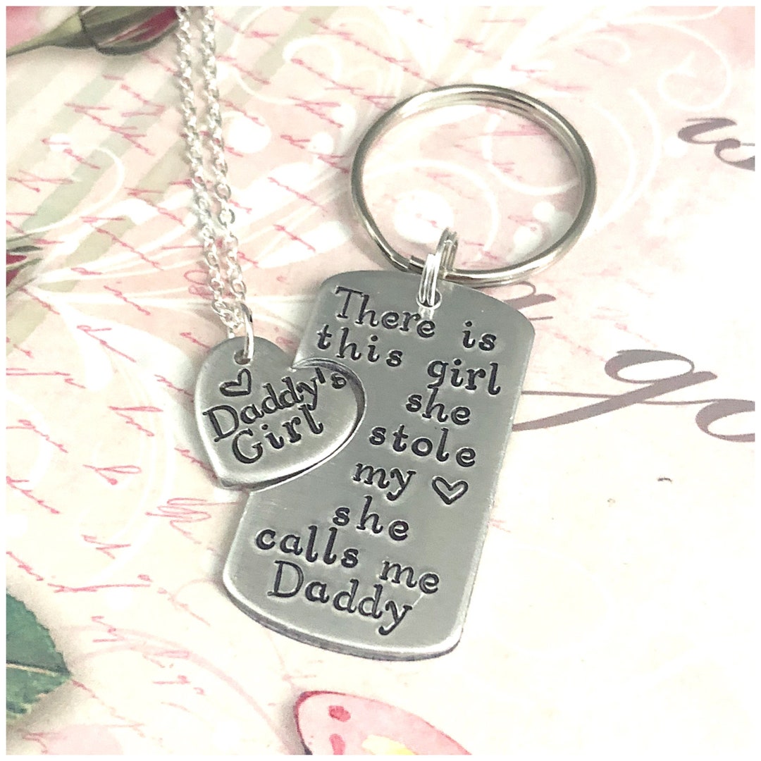 Father Daughter Keychains - There is This Girl Keychain Set - Keychain ...