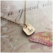Gold Scrabble Necklace Personalized Square Necklace Hand Stamped ...