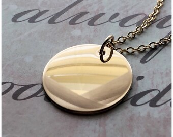 Gold Disc Necklace - Etsy