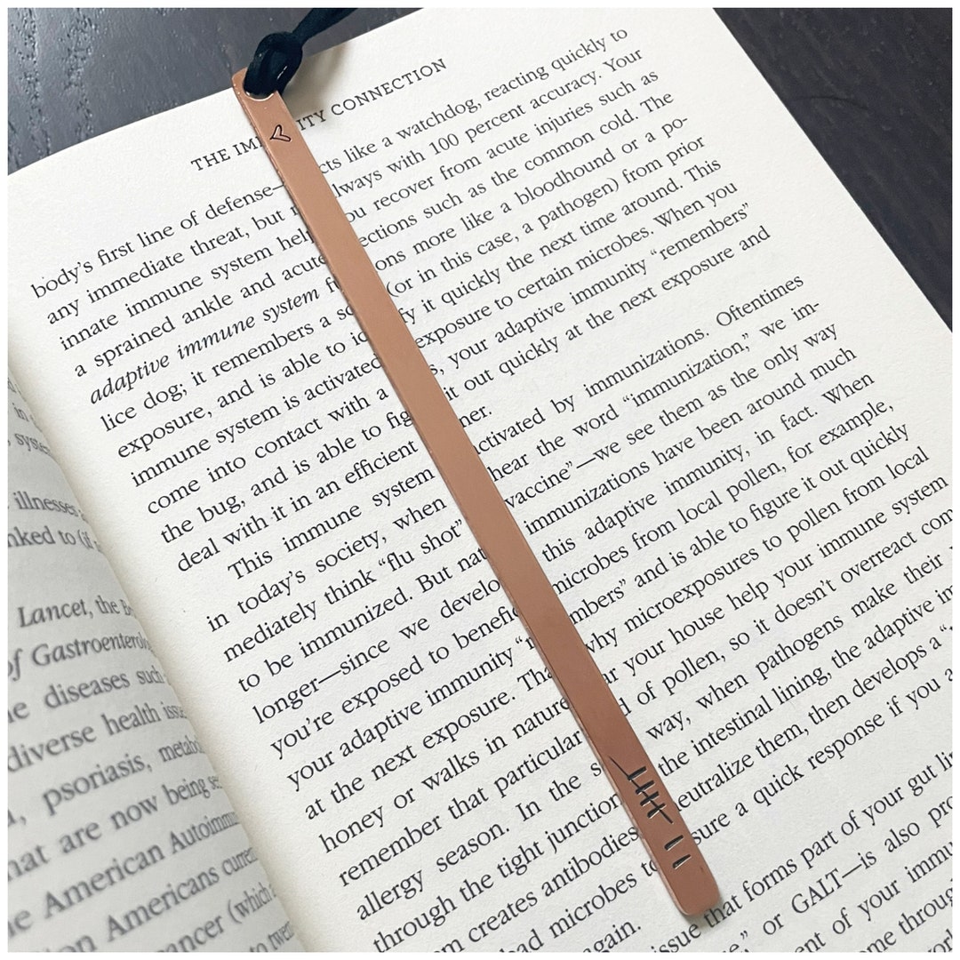 7th Anniversary Celebration - Copper Bookmark - Anniversary Gift - Hand ...
