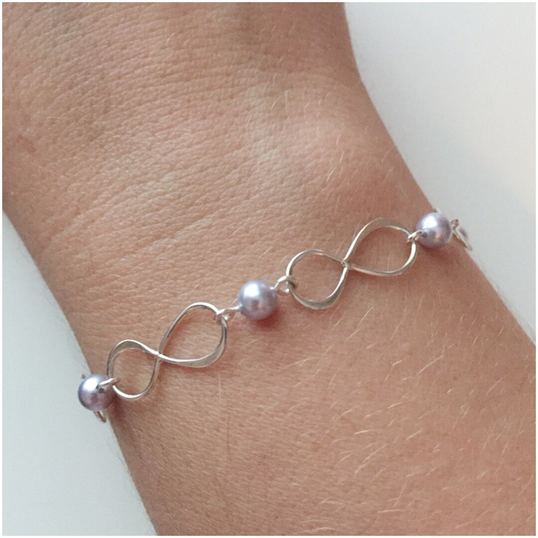 Infinity Bracelet - Sterling Silver Bracelet With Infinity Charms and ...