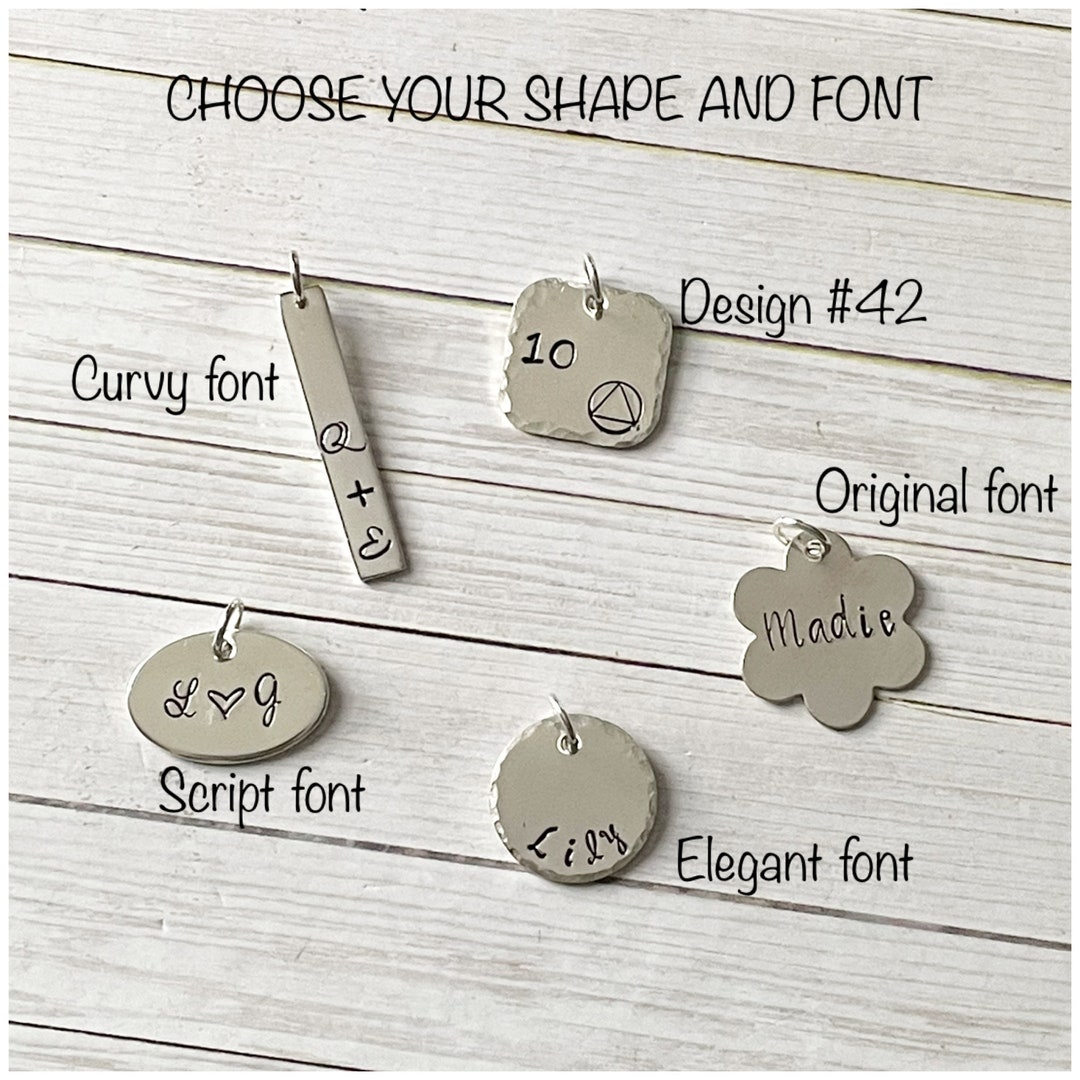 Sterling Silver Pendant - Necklace Add on Charm - Personalized Disc ...
