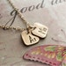 Gold Scrabble Necklace Personalized Square Necklace Hand Stamped ...