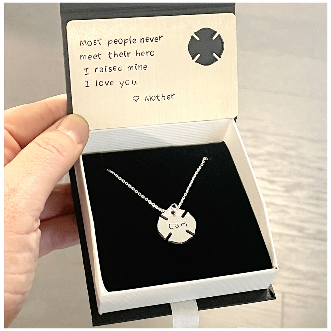 Customized Firefighter Wallet Card With Badge Cutout Personalized ...