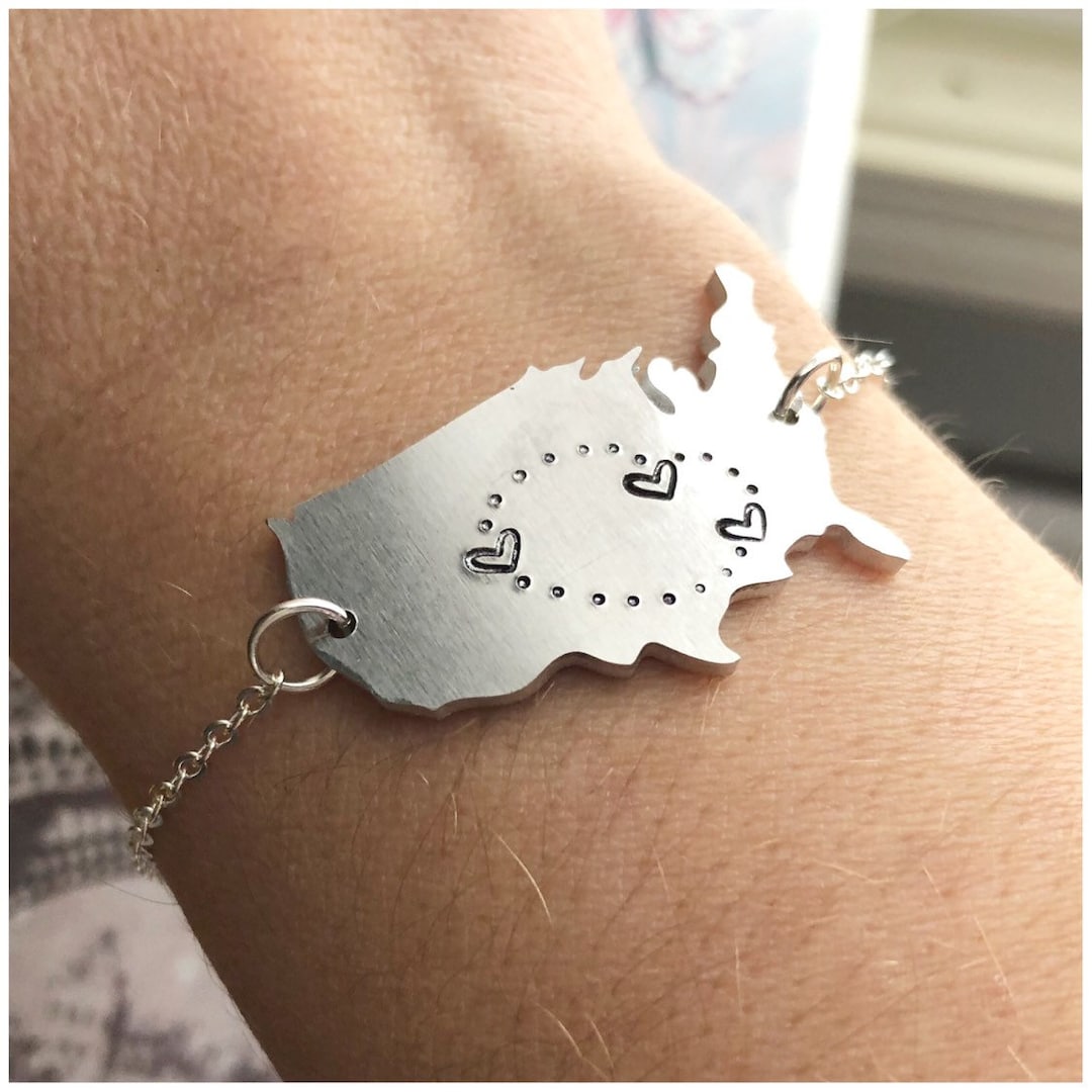 Long Distance Bracelet - Away From Loved One Gift - Custom Present to ...