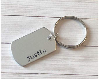Dog Tag Key Ring | Etsy