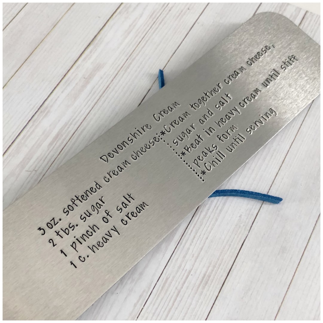 Recipe Bookmark - Unique Birthday Present - Favorite Recipe Book ...