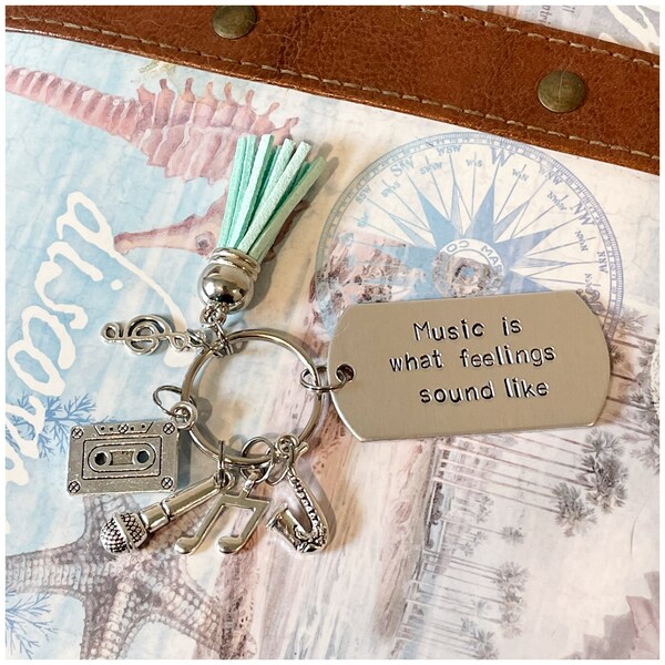 Music Keychain - Etsy