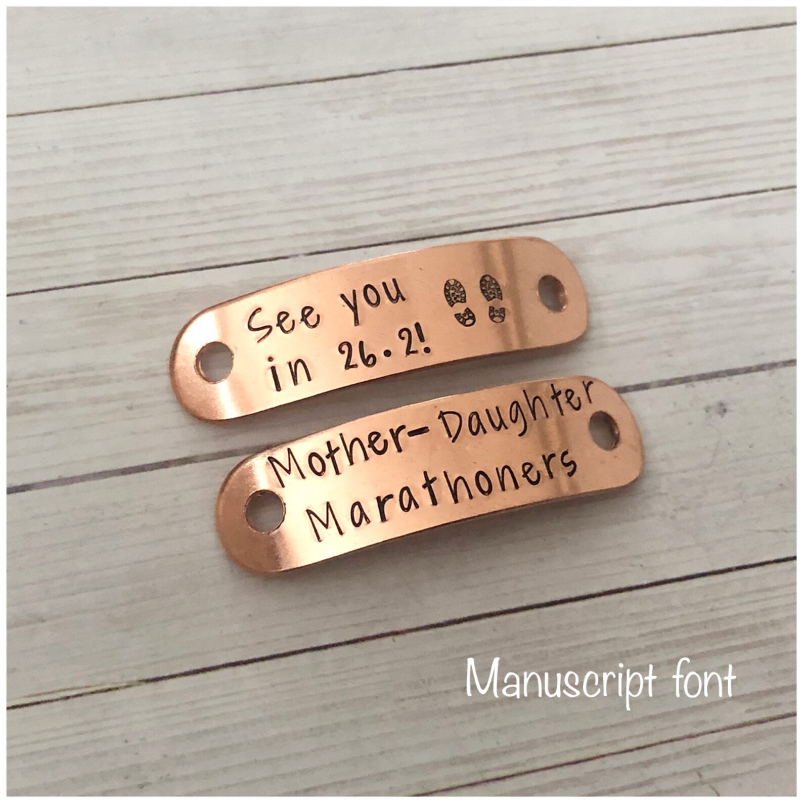 Personalized Shoe Tags Set of 2 Copper Shoelace - Etsy