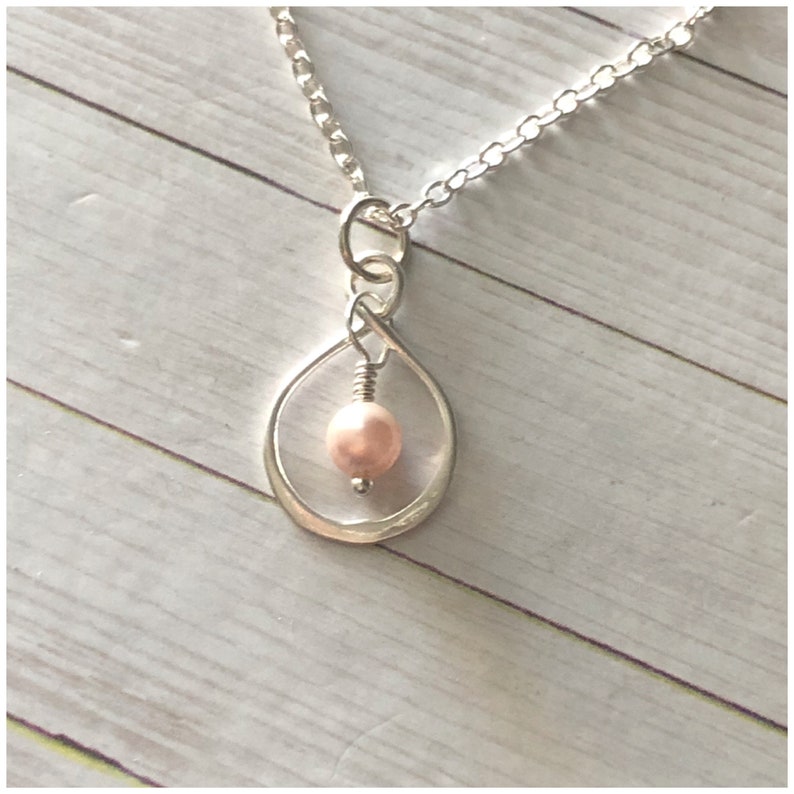 Pearl Infinity Necklace Silver Infinity Pendant Pearl | Etsy