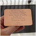 Personalized Birthday Gift Copper Wallet Card Hand Stamped - Etsy
