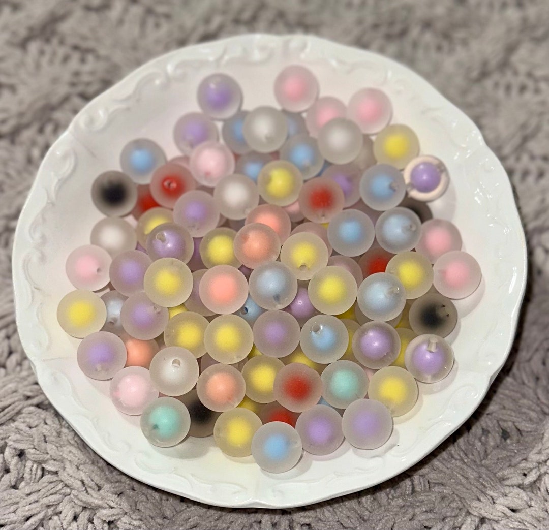 16 Mm Frosted Double Bead for Pens, Keychains, Beadables, Jewelry Set ...