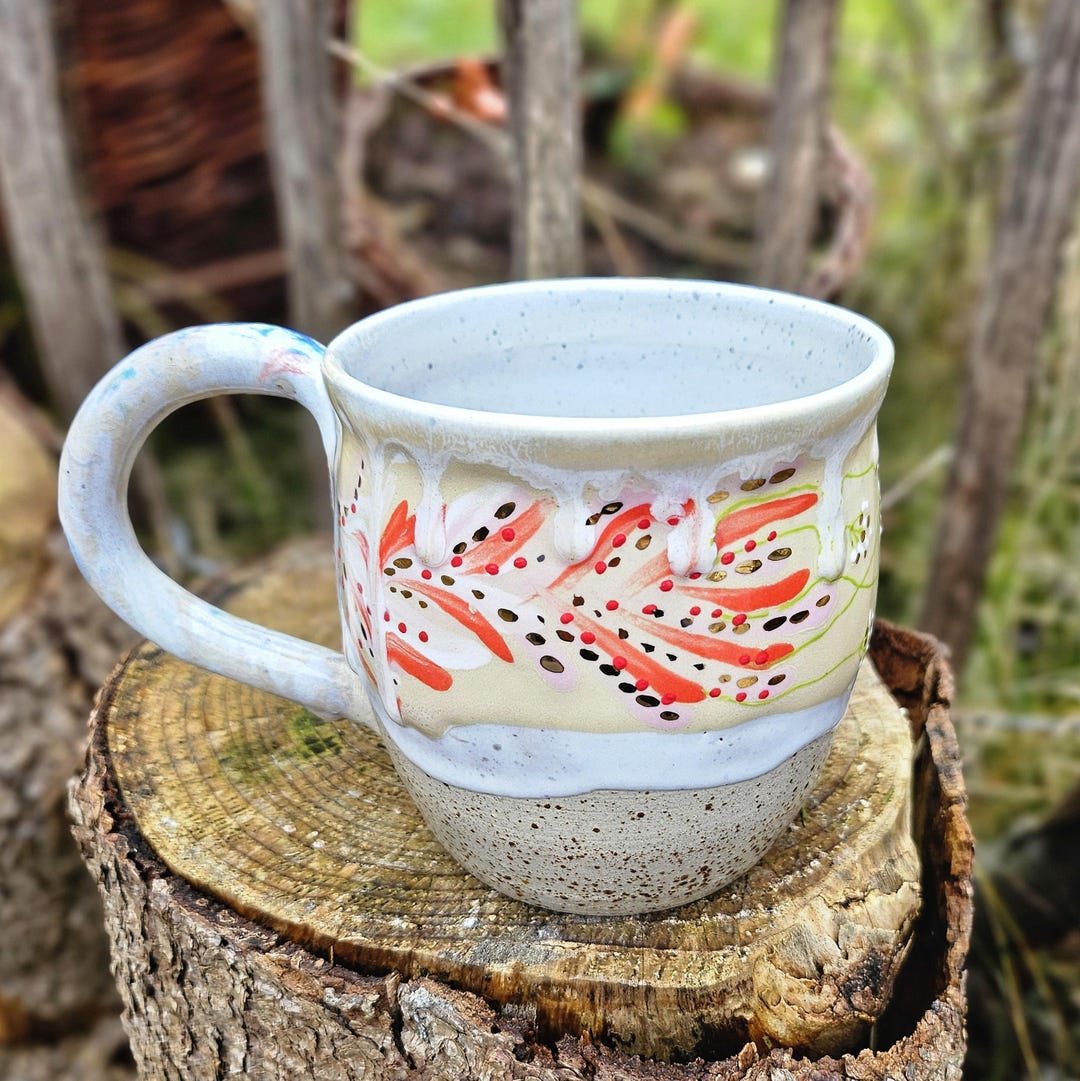 Pottery, Bulbous Cup, Pottery Cup, Jumbo Cup for Tea and Coffee ...