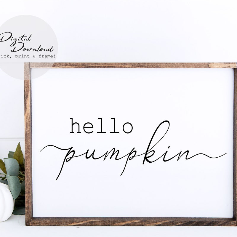 Hello Pumpkin Sign - Etsy