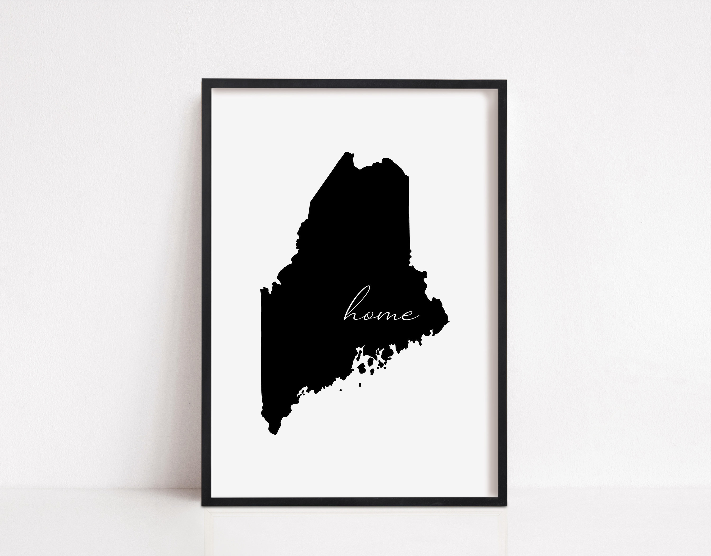 Maine Home Sign, Maine Outline, State Sign, Home, Wall Art, Modern ...