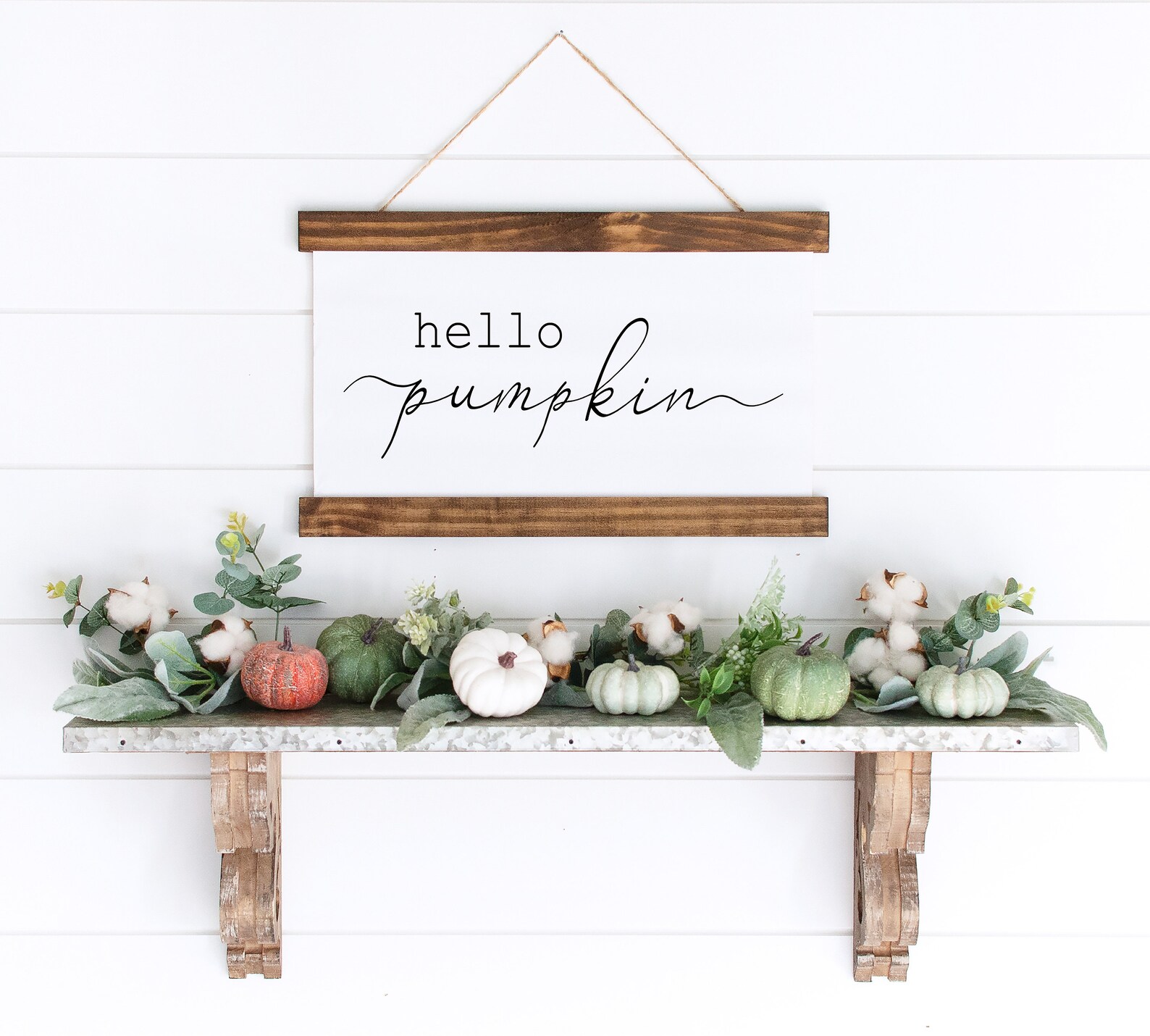 Hello Pumpkin Sign Fall Wall Decor Autumn Decor Farmhouse - Etsy