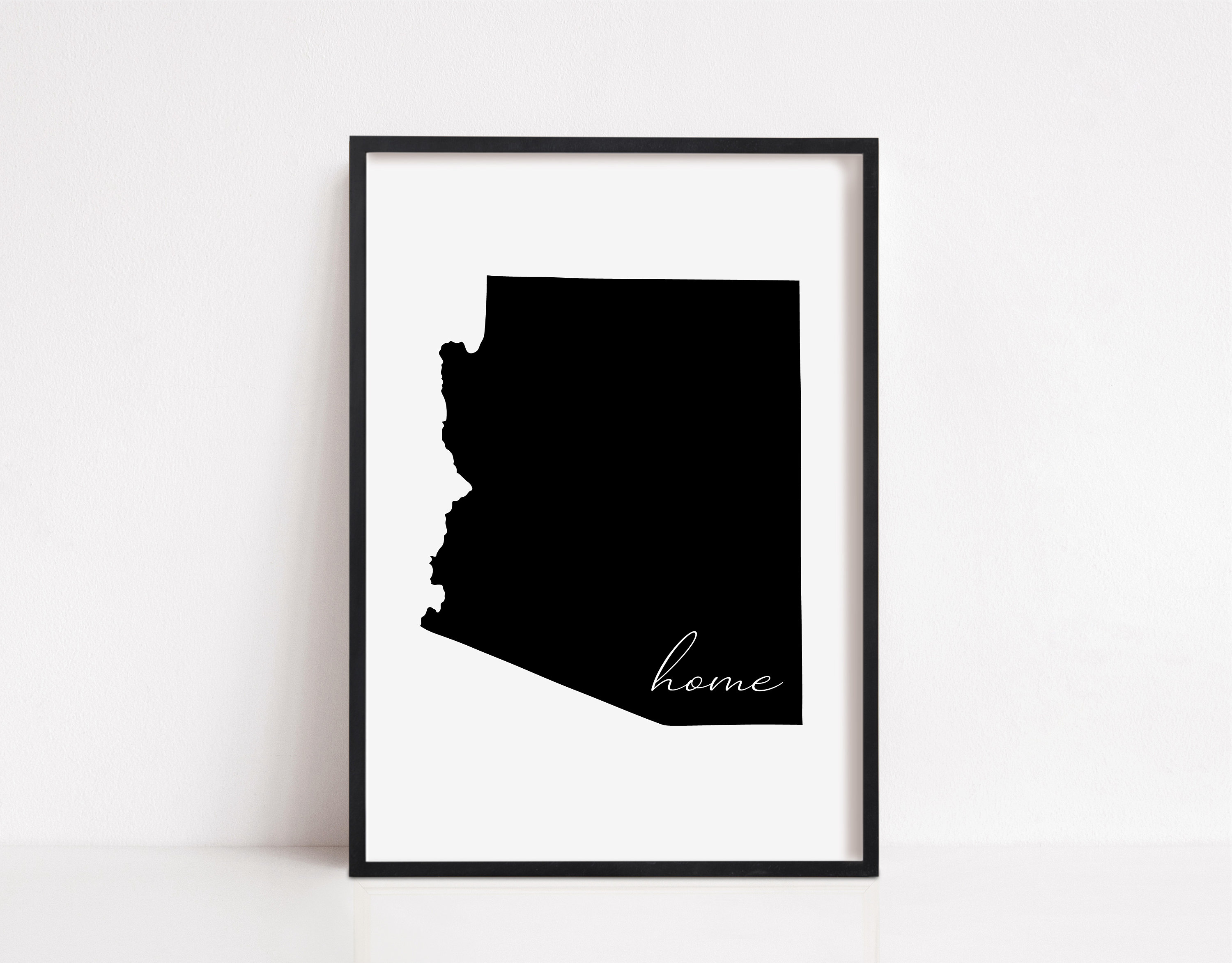Arizona Home Sign, Arizona Outline Print, State Sign, Home, Wall Art ...