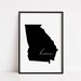 Georgia Home Sign, Georgia Outline Print, State Sign, Home, Wall Art ...