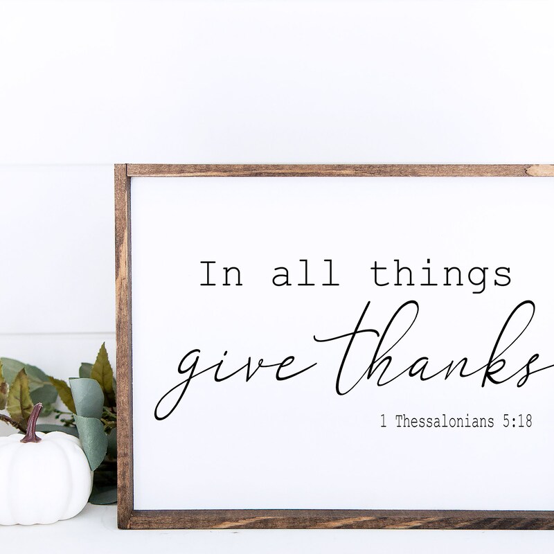 Give Thanks Sign - Etsy