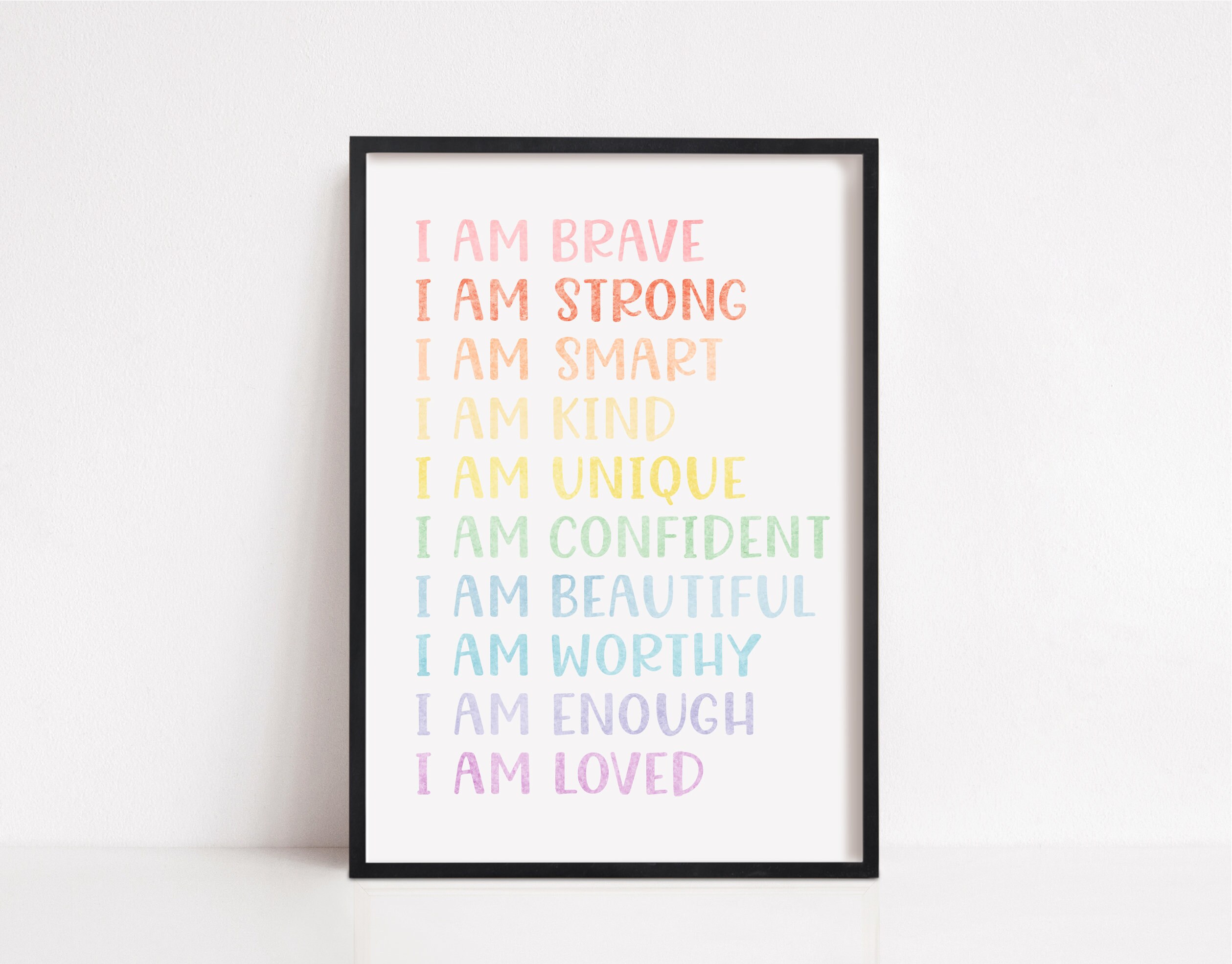 Kids Affirmations Poster, I Am Affirmations, Classroom Wall Art ...