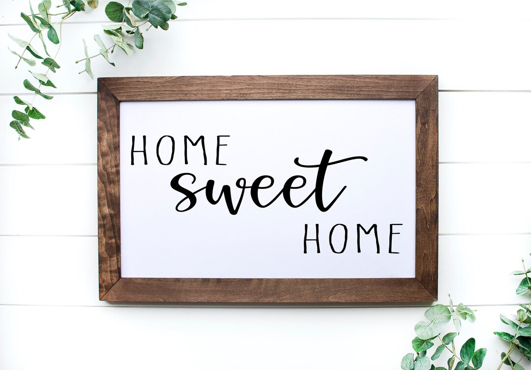 Home Sweet Home Sign, DIY Home Decor, Farmhouse Printable Wall Art ...
