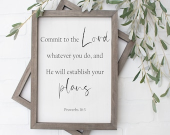 Proverbs 16 3 - Etsy