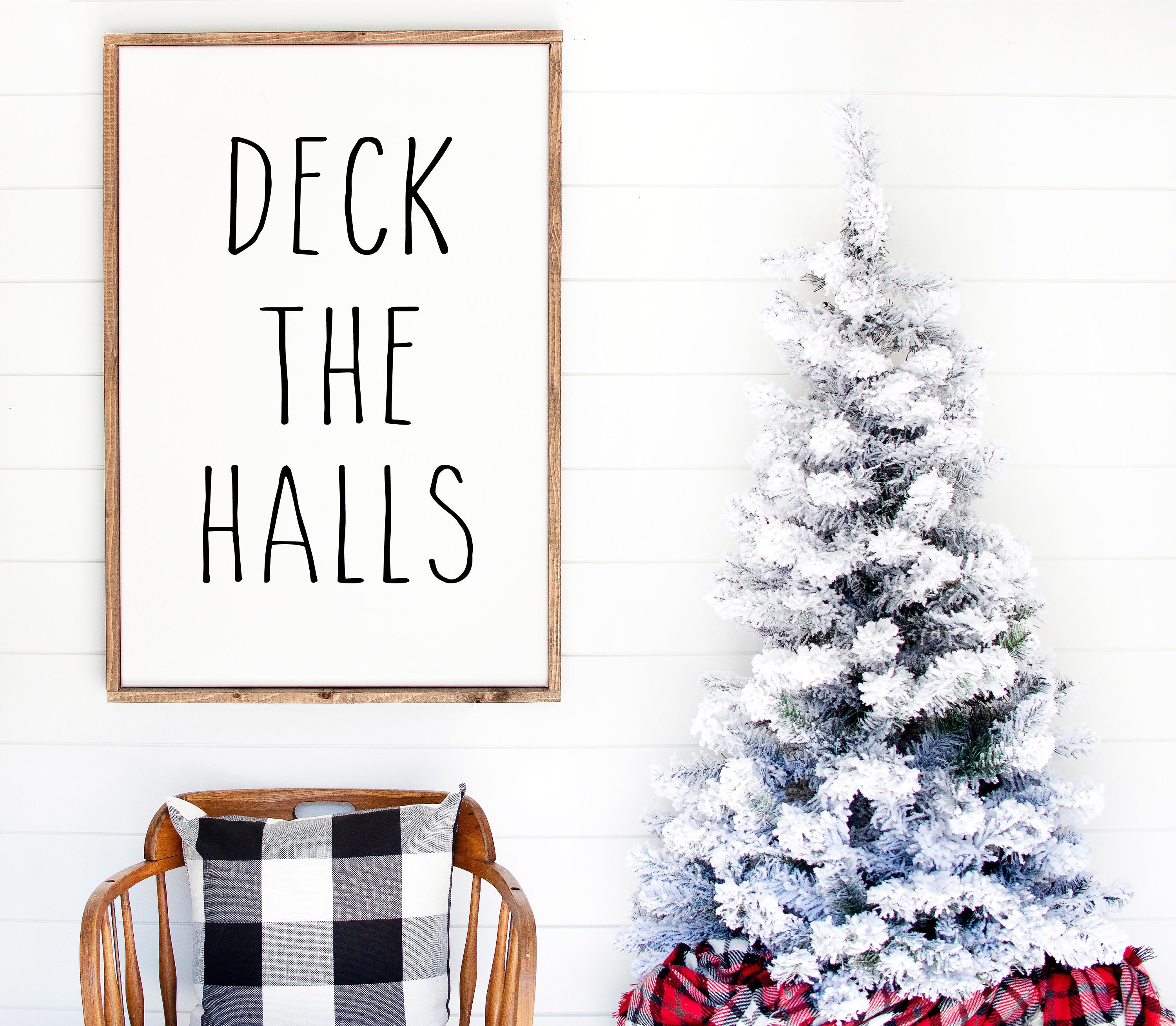 Deck the Halls, Christmas Printable Wall Art, Farmhouse Christmas ...
