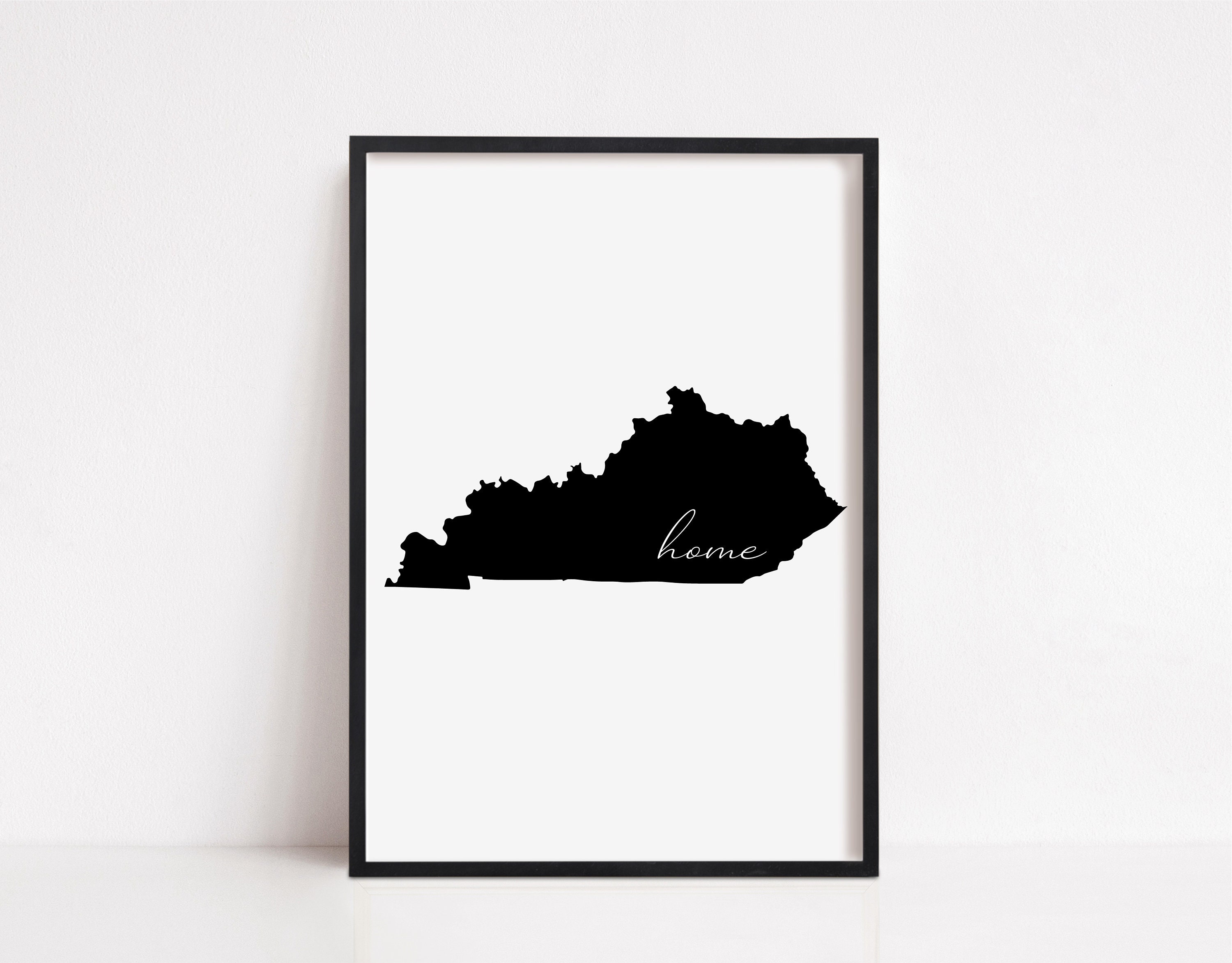 Kentucky Home Sign, Kentucky Outline, State Sign, Home, Wall Art ...