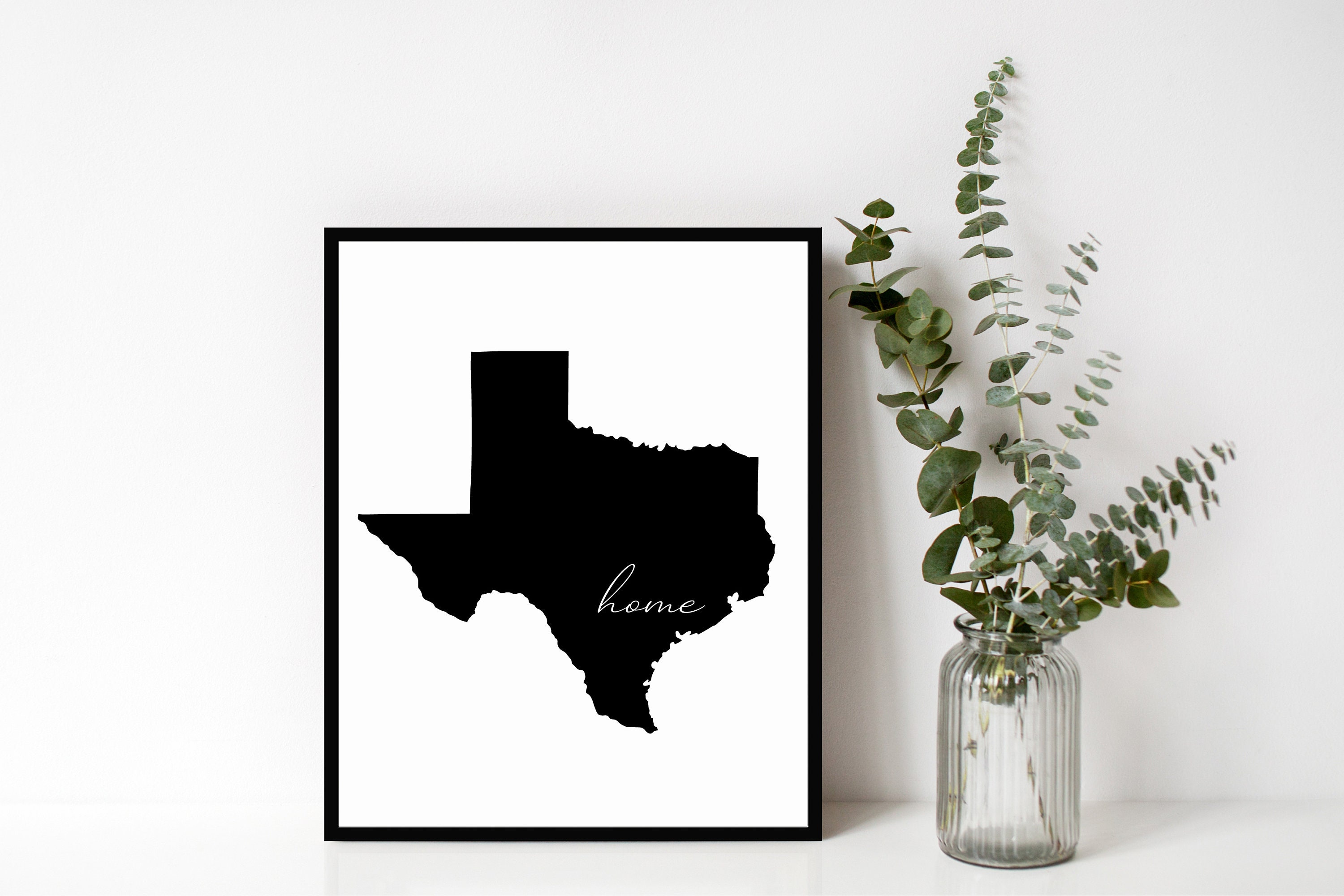 Texas Home Sign, Texas Outline Print, State Sign, Home, Wall Art ...