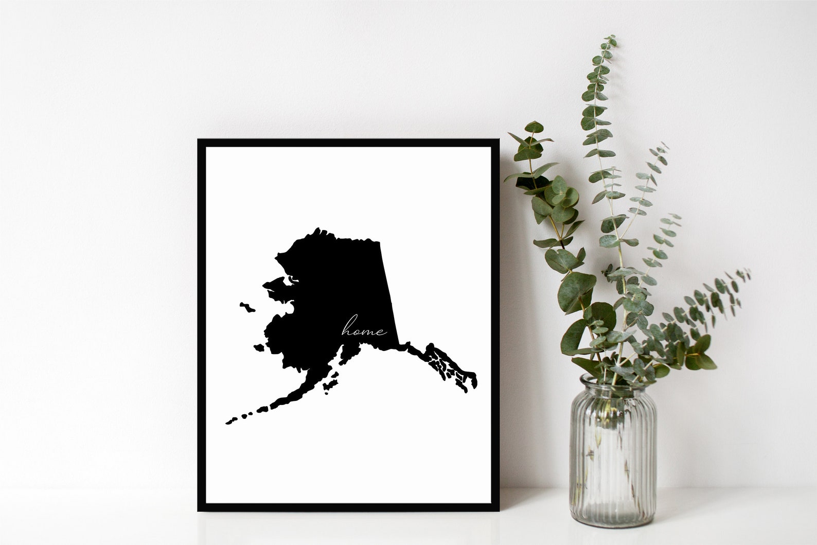 Alaska Home Sign Alaska Outline Print State Sign Home Wall - Etsy