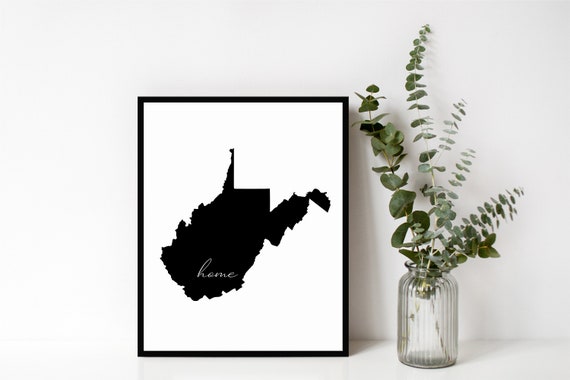 West Virginia Home Sign West Virginia State Sign Home Wall | Etsy