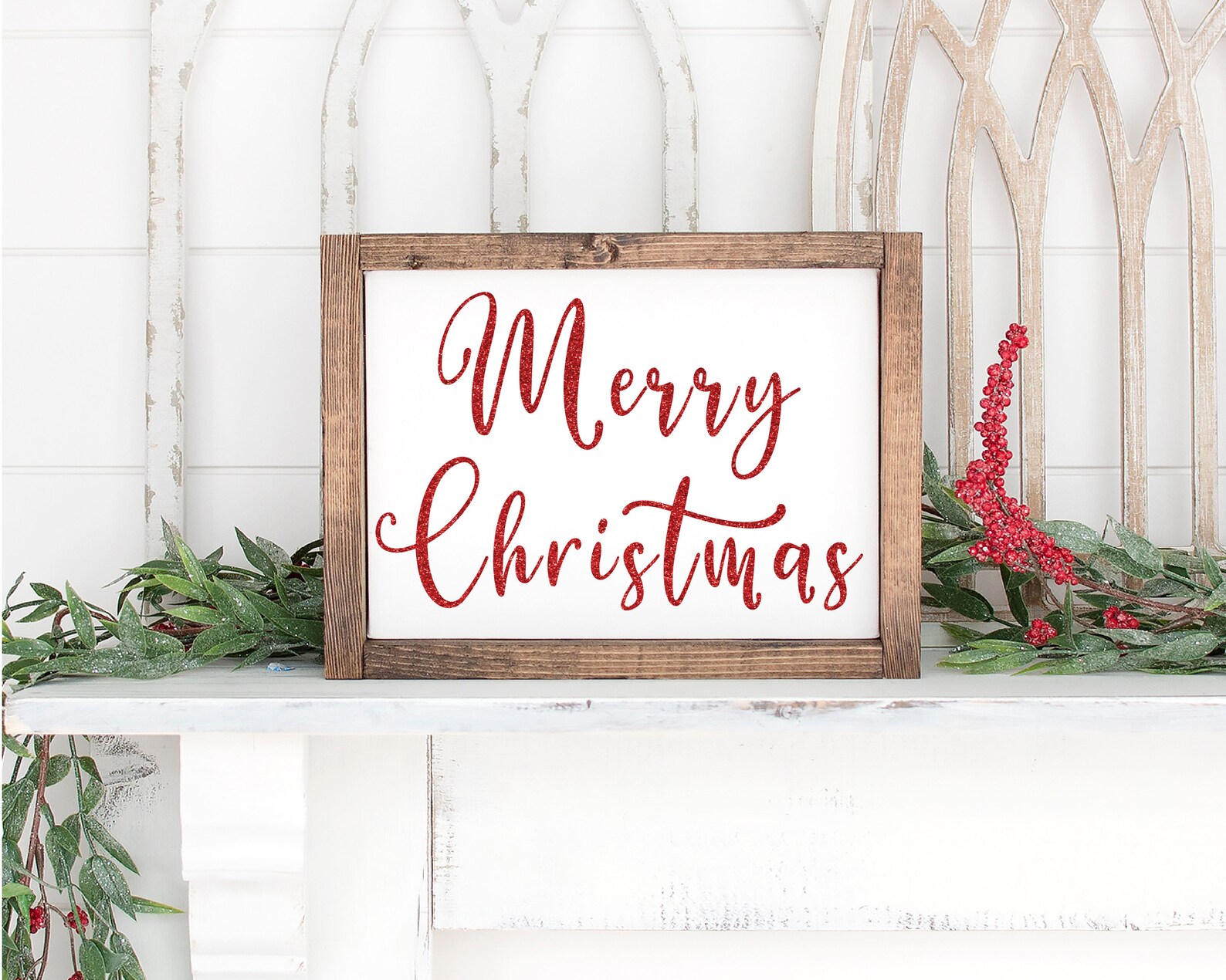 Merry Christmas Sign, DIY Home Decor, Christmas Print Wall Art, Merry ...